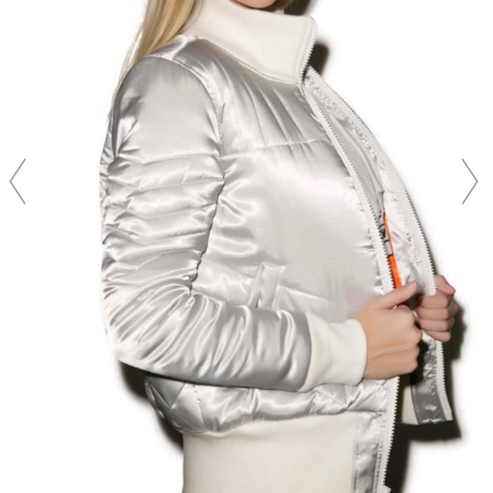 Joyrich Quilted Satin Jacket - Gem